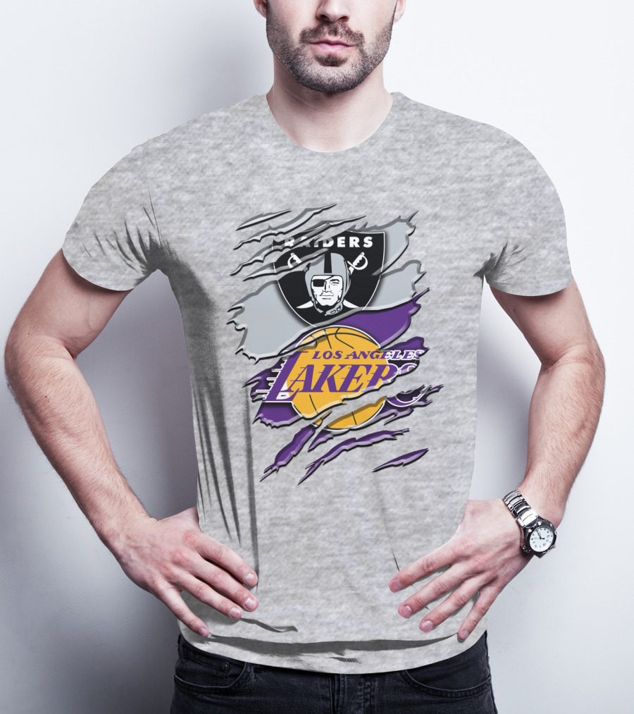 Raiders Los Angeles Lakers Rah 095 T-Shirt