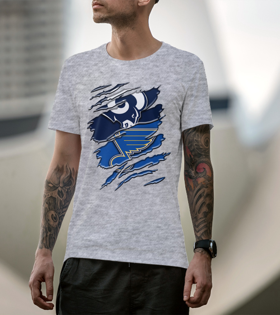 Rams And Blues Dual Logo Rah 099 T-Shirt