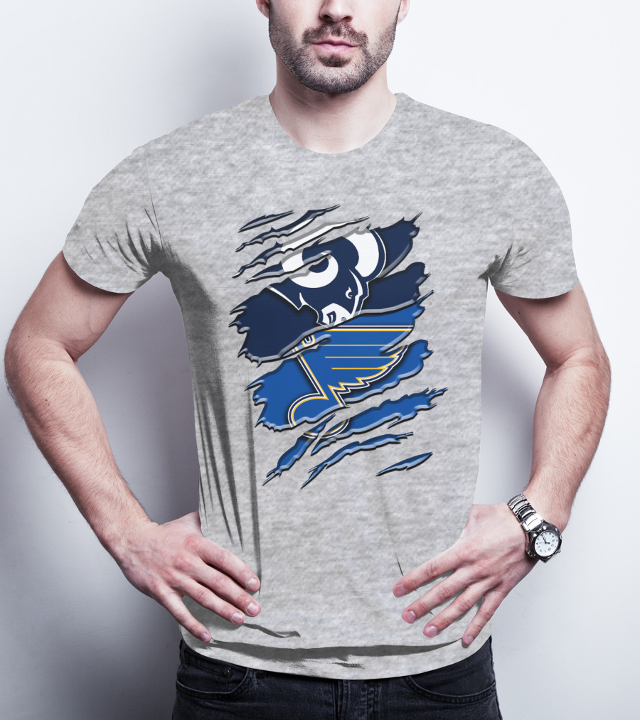 Rams And Blues Dual Logo Rah 099 T-Shirt