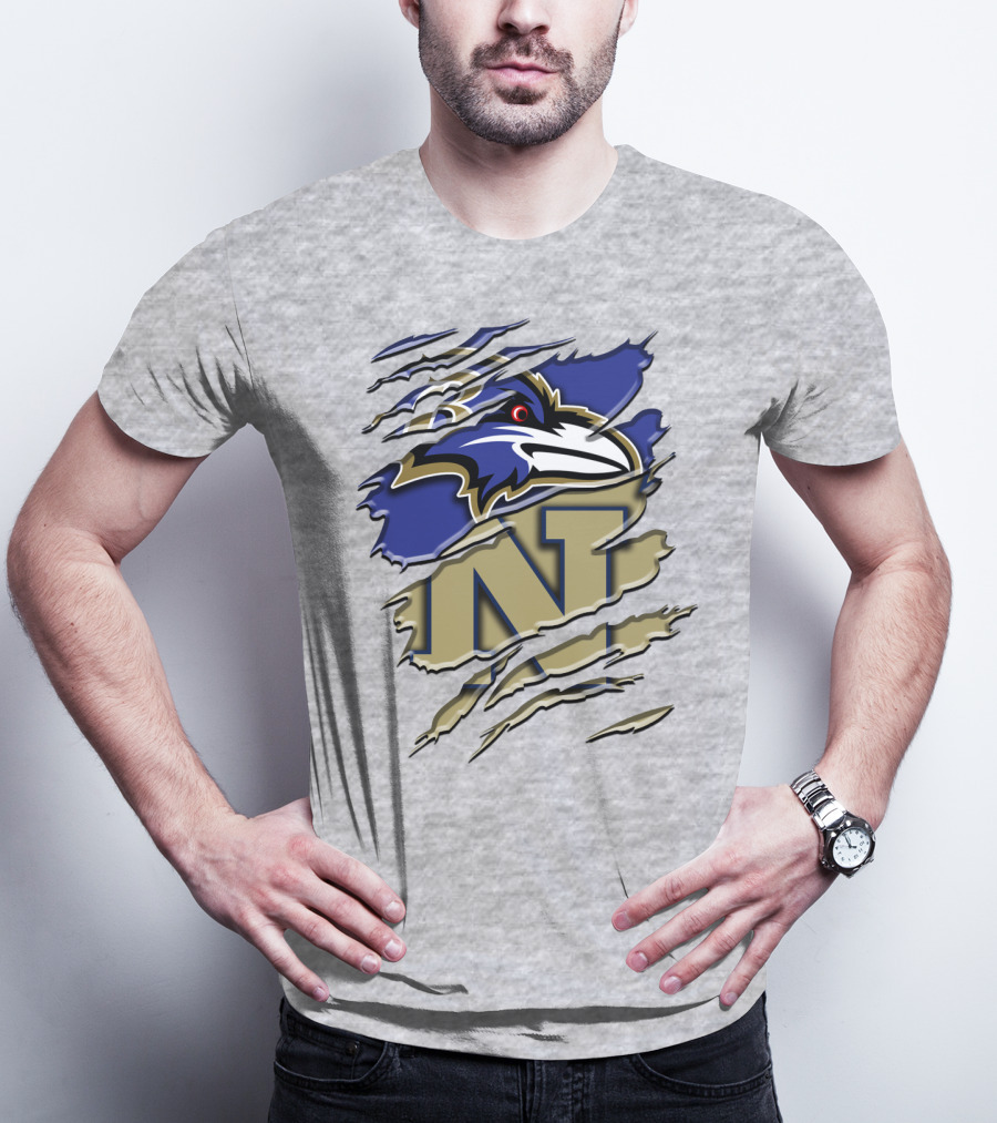 Baltimore Ravens Navy Midshipmen Rah 103 T-Shirt
