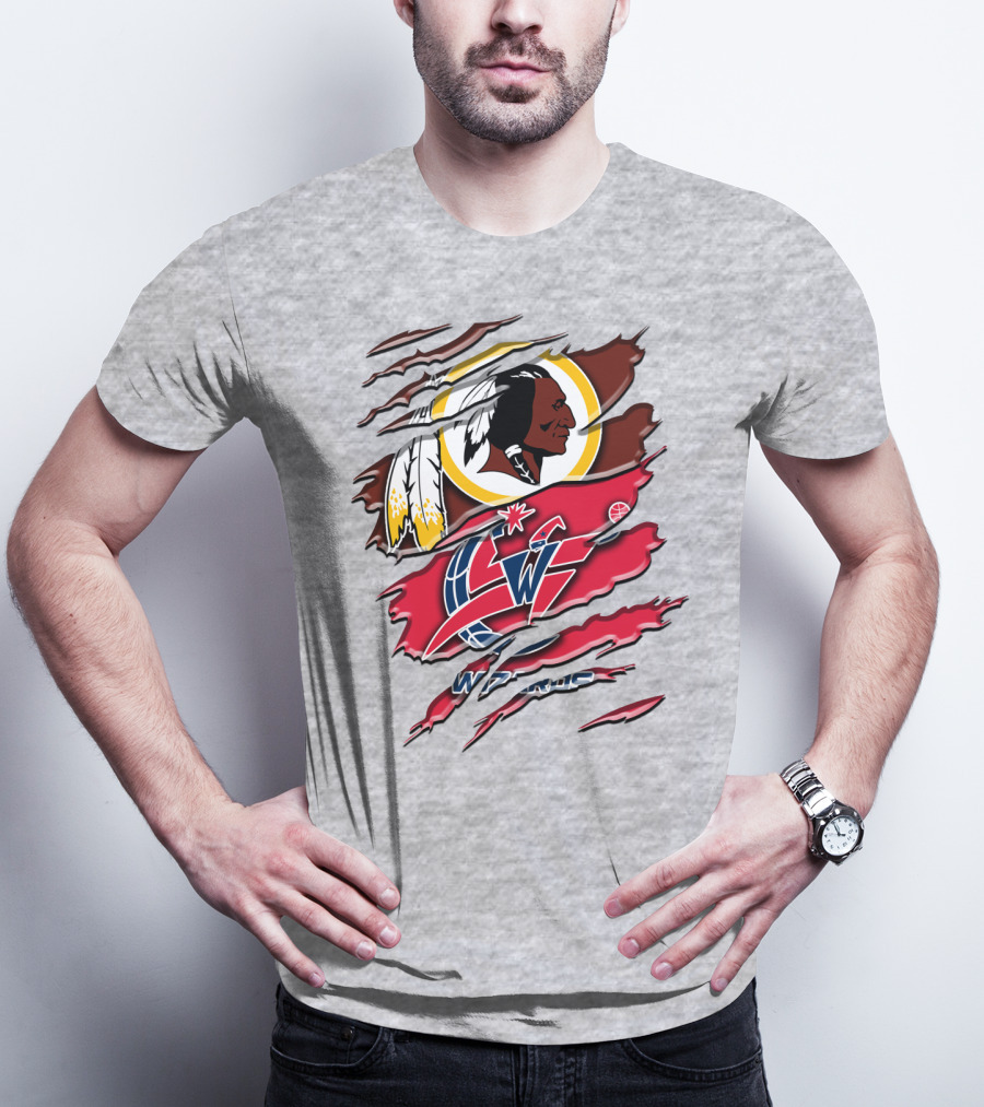 Washington Wizards Redskins Logo Mashup T-Shirt