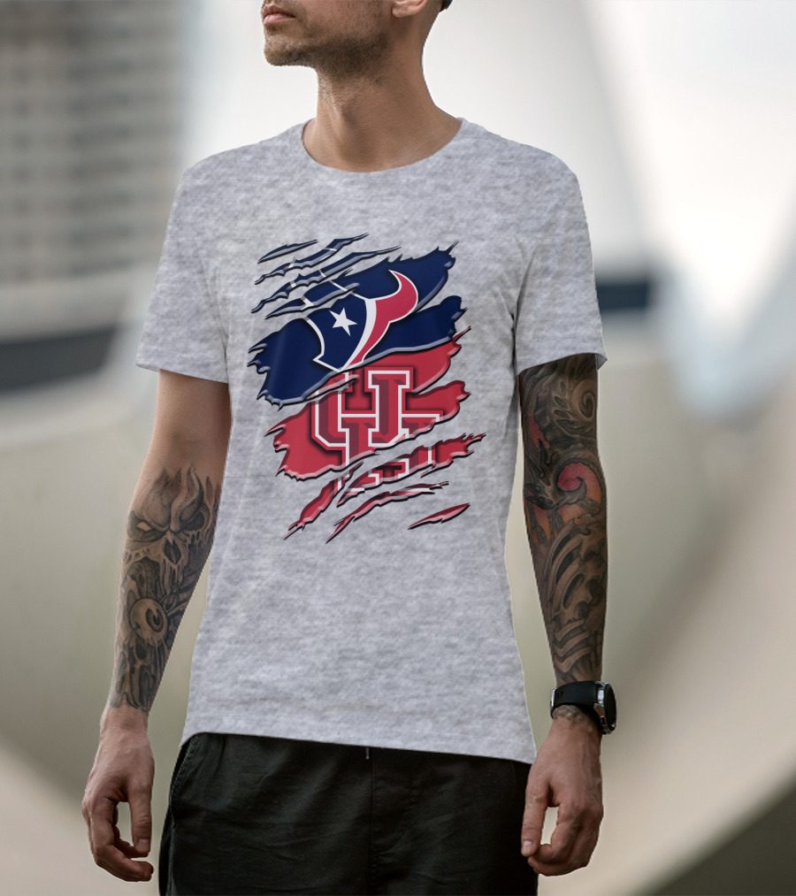 Houston Texans And University Of Houston Cougars Rah 117 T-Shirt