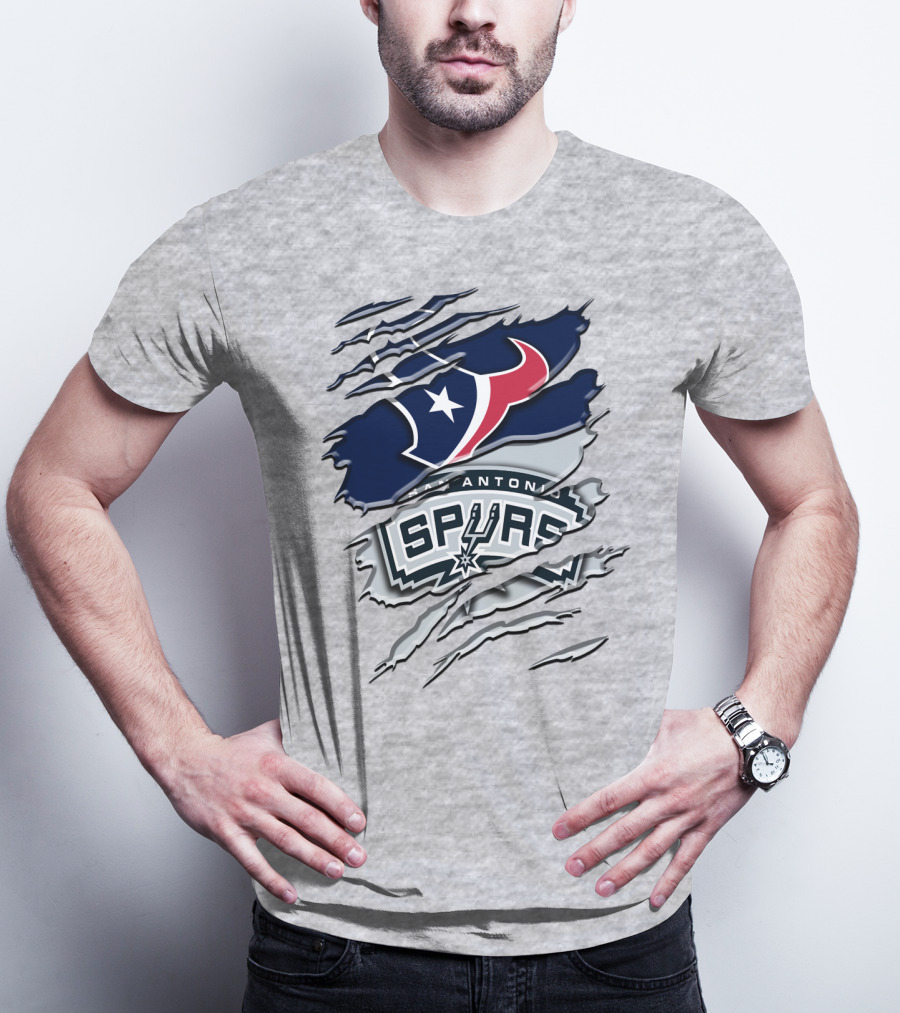 San Antonio Spurs Houston Texans Rah T-Shirt