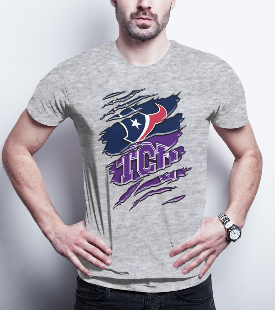 Houston Texans Tcu Horned Frogs Rah 121 T-Shirt
