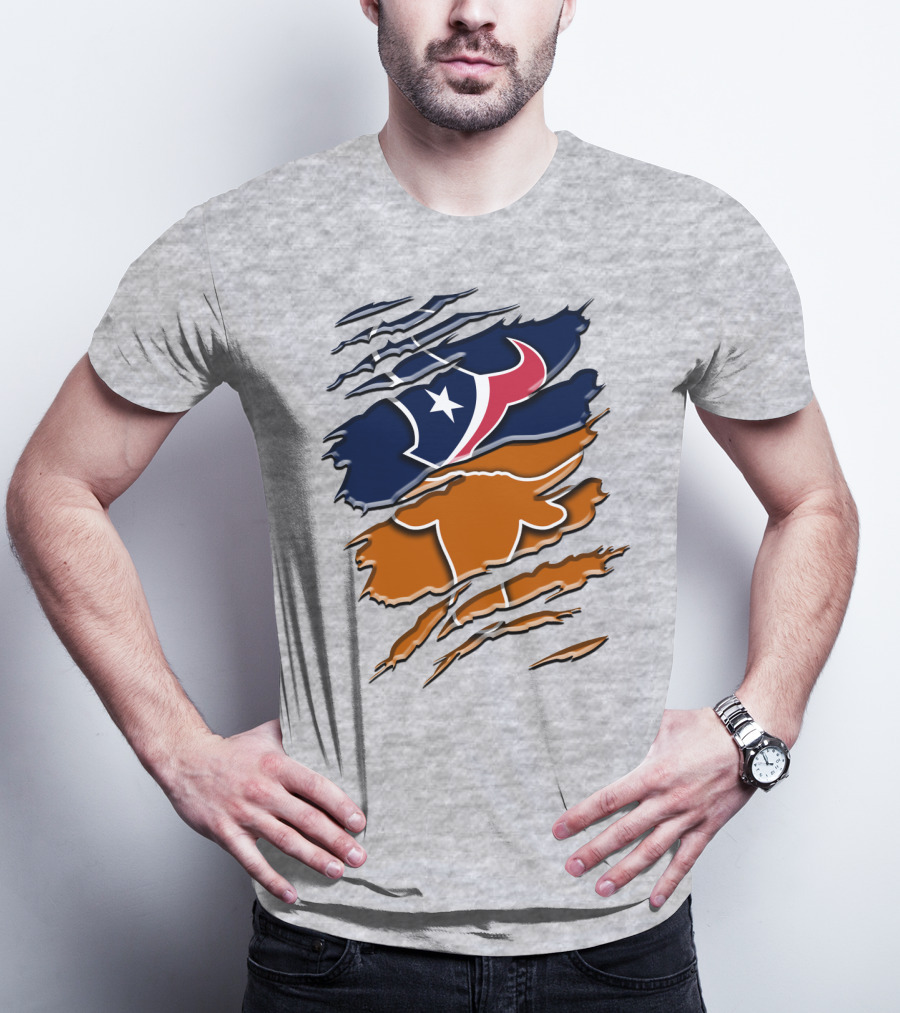 Houston Texans Longhorns Rah 123 T-Shirt