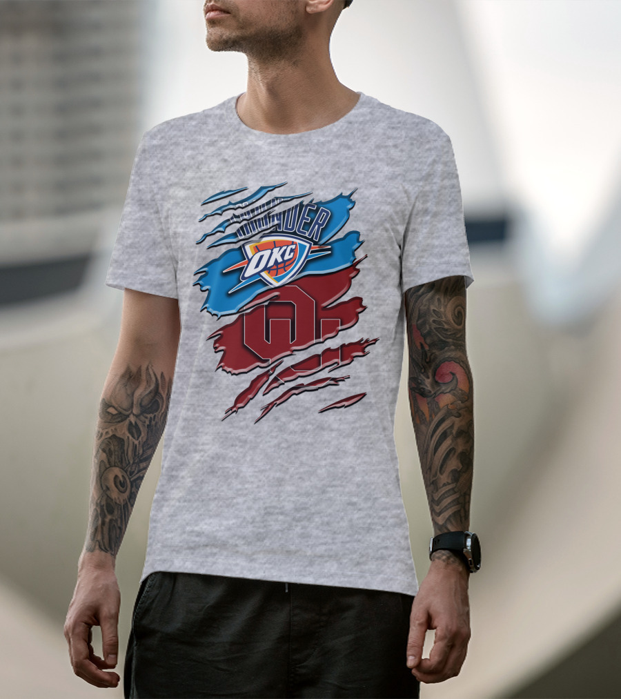 Okc Thunder Ou Logo Rah 126 T-Shirt