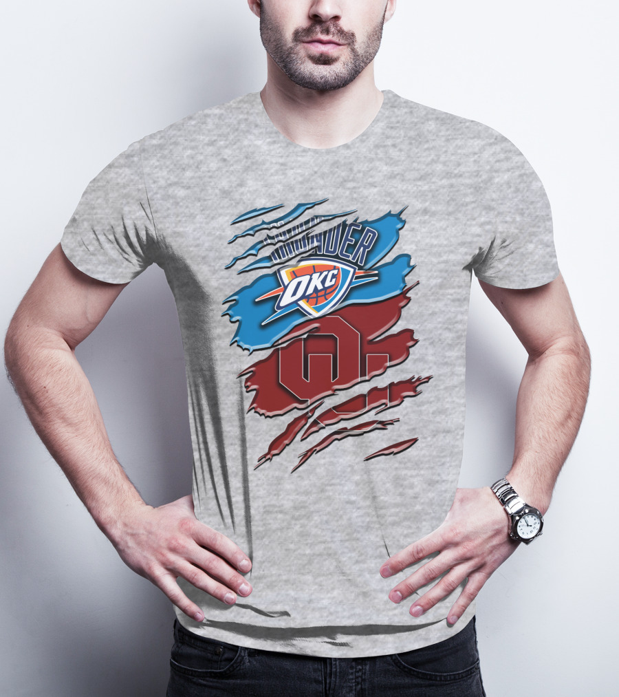Okc Thunder Ou Logo Rah 126 T-Shirt