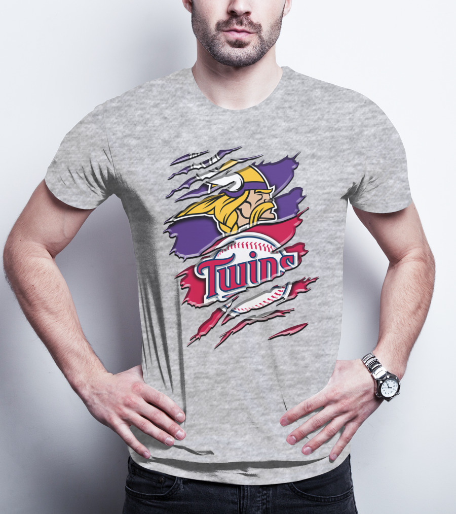 Minnesota Vikings Minnesota Twins Crossover Rah 135 T-Shirt