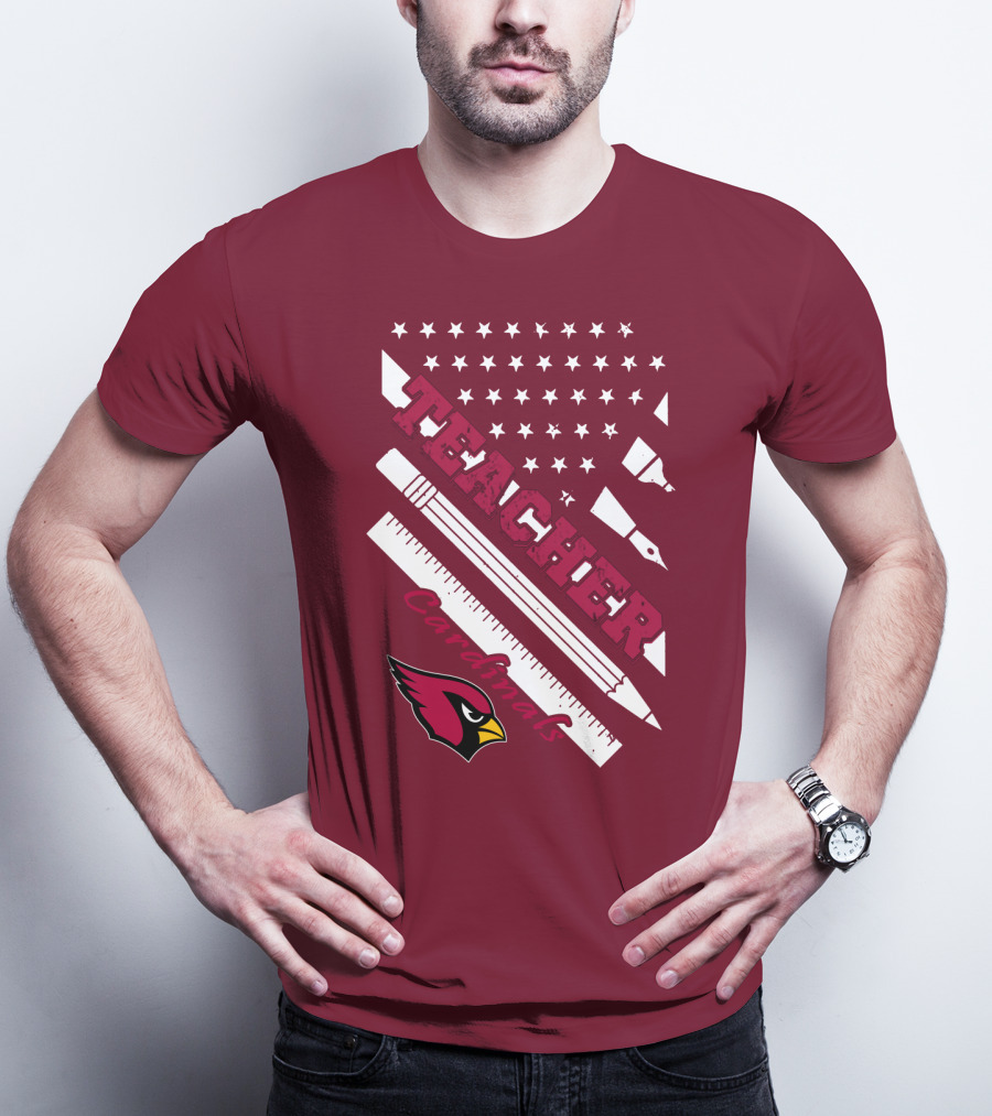 Arizona Cardinals Teacher Stars And Tools T-Shirt