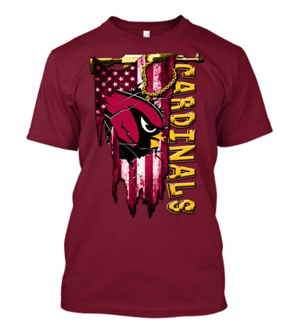 Cardinals Usa Flag And Chain T-Shirt