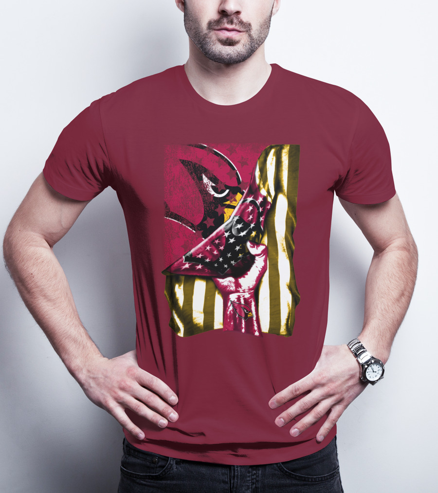 Arizona Cardinals Bold Patriotic Flag T-Shirt