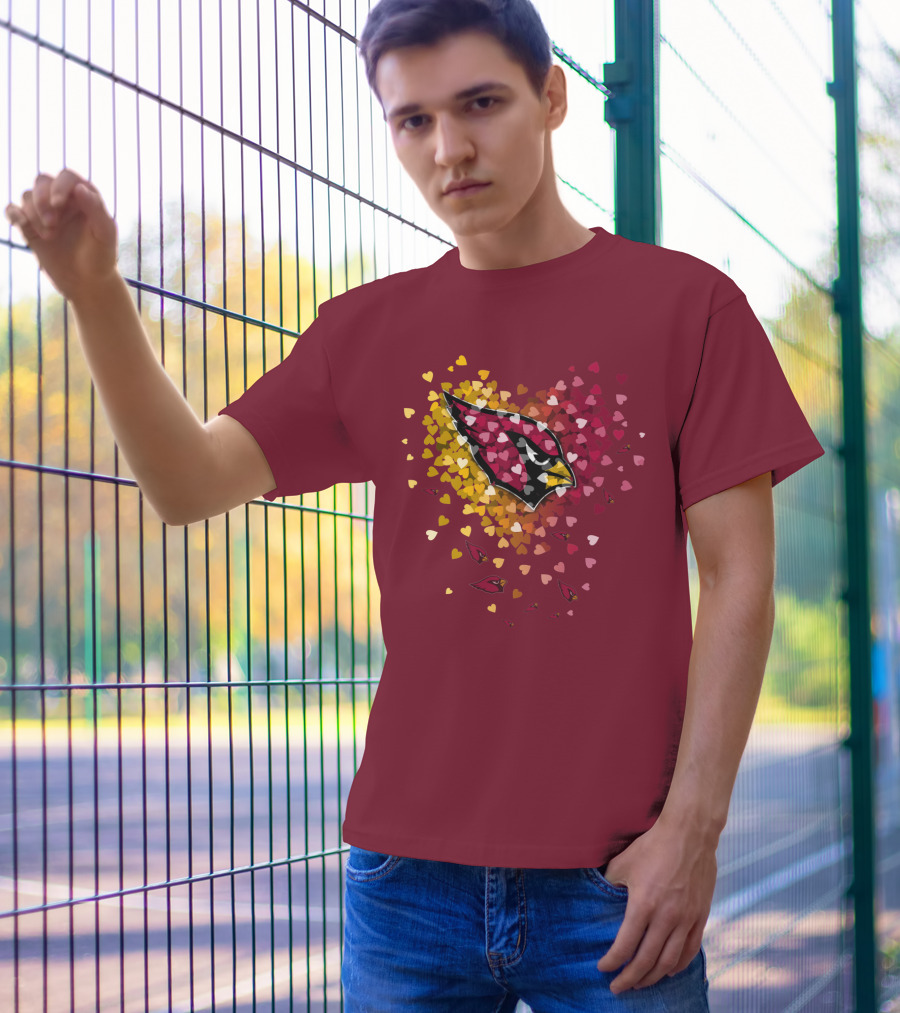 Arizona Cardinals Heart Symbol Burst T-Shirt