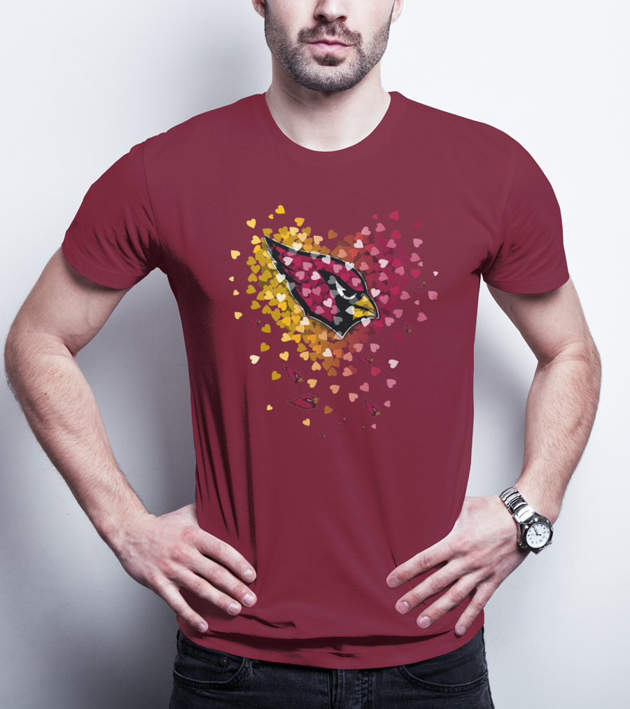 Arizona Cardinals Heart Symbol Burst T-Shirt