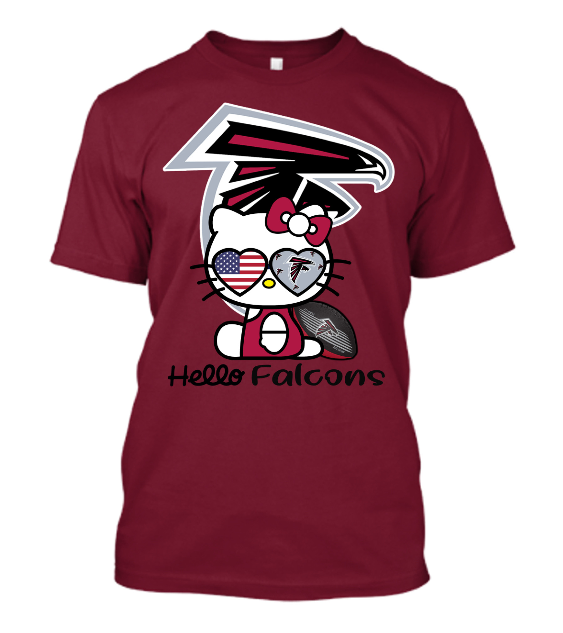 Hello Falcons Atlanta Football Team T-Shirt
