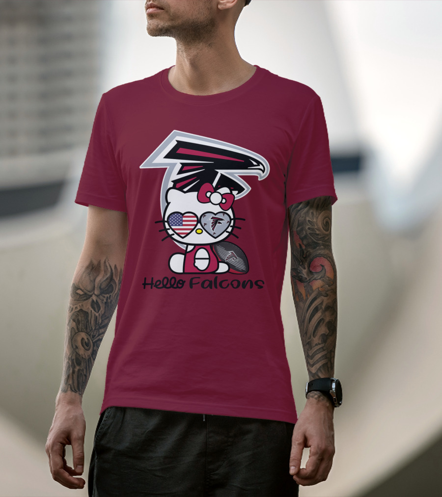 Hello Falcons Atlanta Football Team T-Shirt