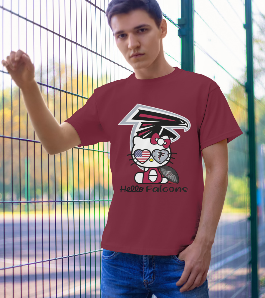 Hello Falcons Atlanta Football Team T-Shirt