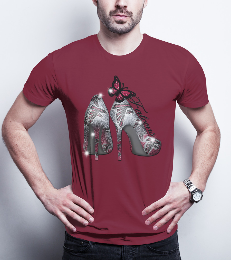 Atlanta Falcons High Heels With Butterfly T-Shirt