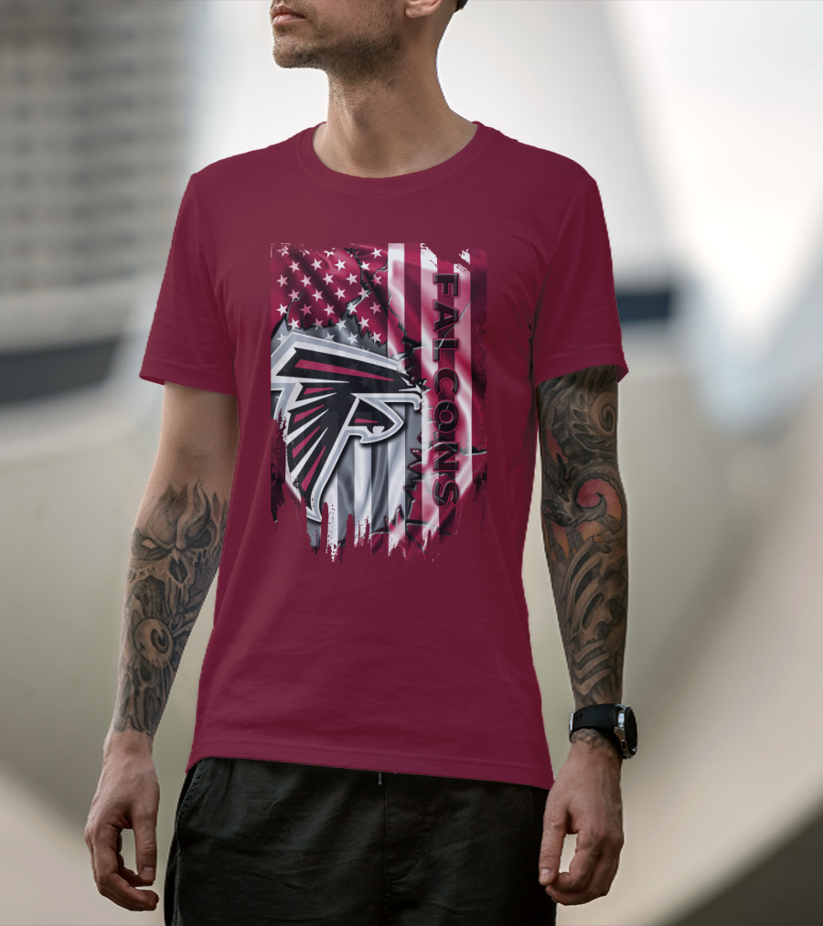 Falcons American Flag Atlanta Falcons T-Shirt