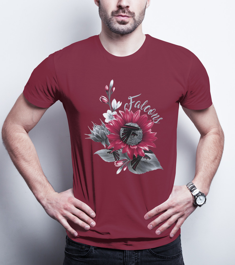 Falcons Floral Atlanta Falcons Logo Blossom T-Shirt
