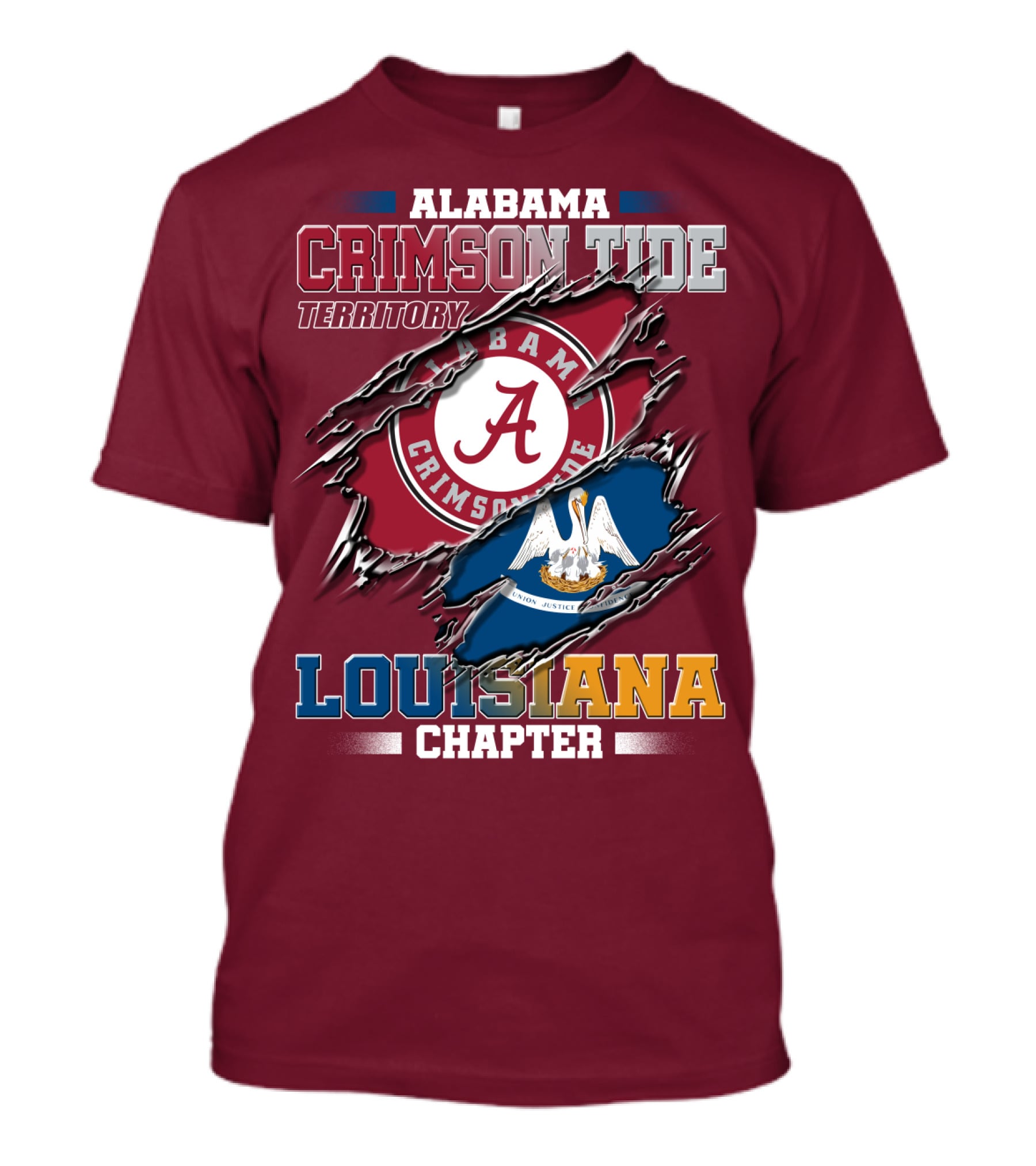 Alabama Crimson Tide Territory Louisiana Chapter T-Shirt