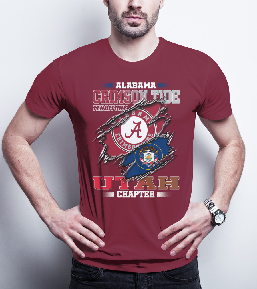 Alabama Crimson Tide Territory Utah Chapter 1896 Seal T-Shirt