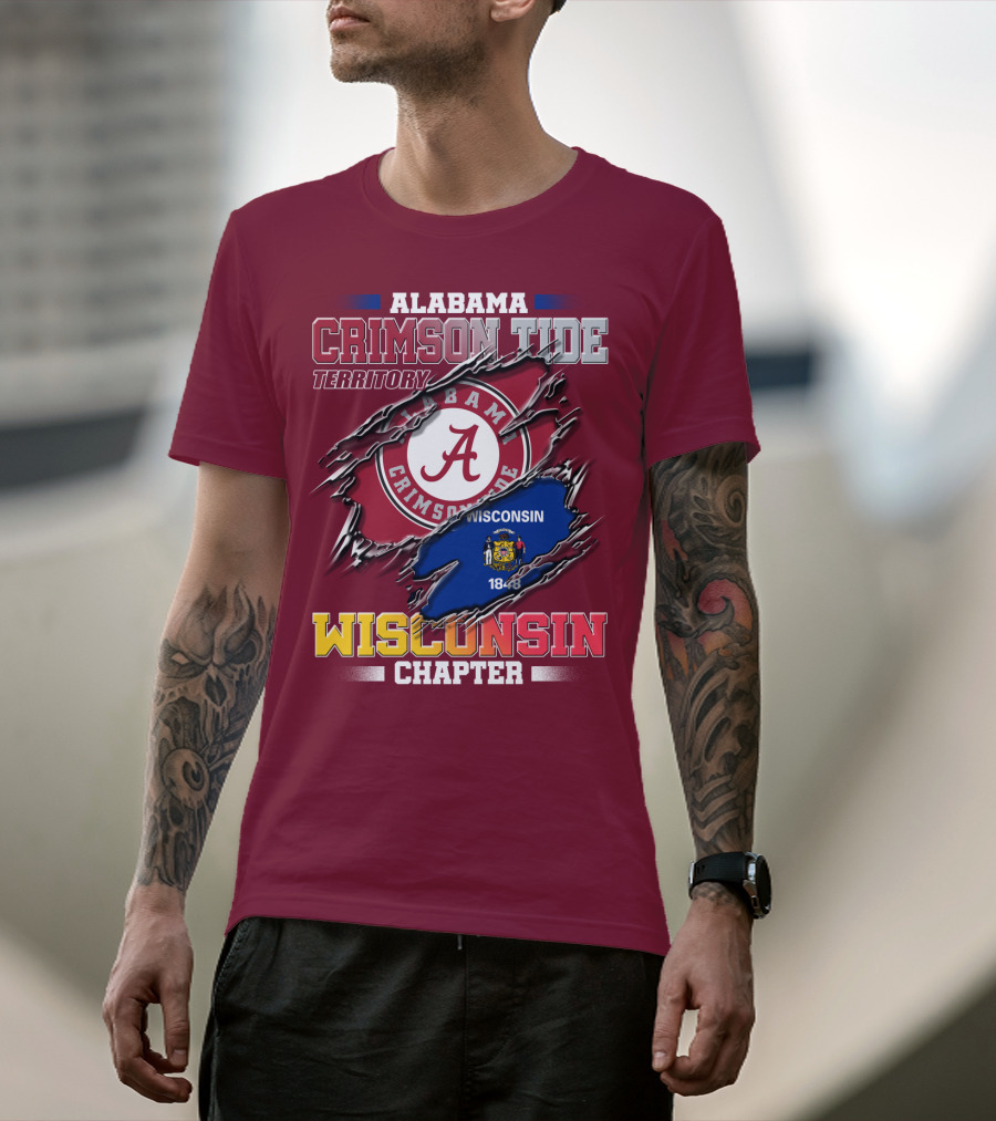 Alabama Crimson Tide Territory Wisconsin Chapter 1848 T-Shirt
