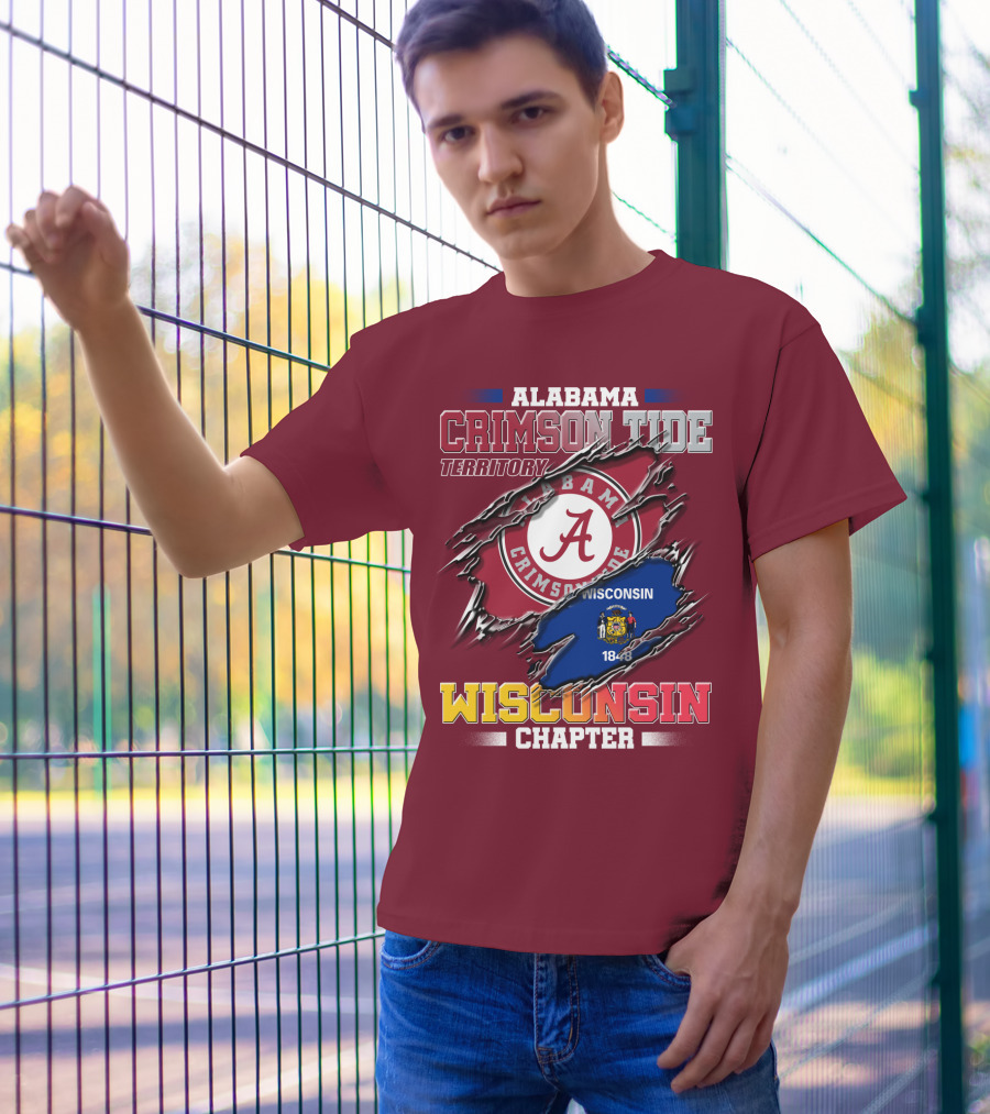 Alabama Crimson Tide Territory Wisconsin Chapter 1848 T-Shirt