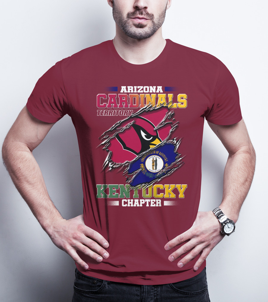 Arizona Cardinals Territory Kentucky Chapter Commonwealth Of Kentucky Flag T-Shirt
