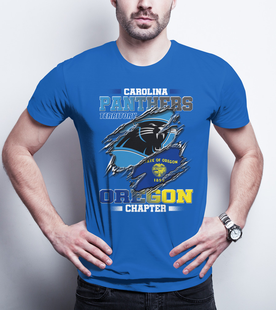 CAROLINA PANTHERS TERRITORY OREGON CHAPTER STATE OF OREGON 1859 T-Shirt
