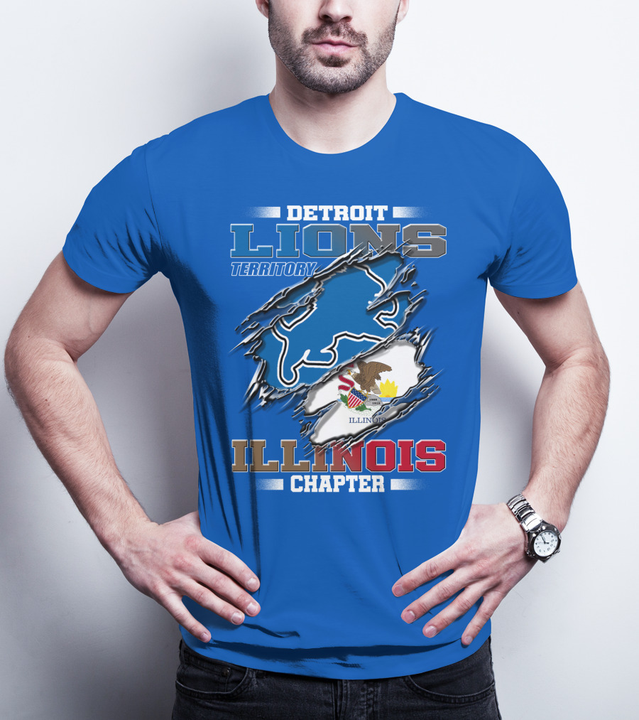 Detroit Lions Territory Illinois Chapter T-Shirt