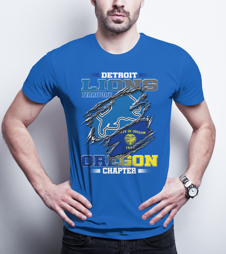 DETROIT LIONS TERRITORY STATE OF OREGON 1859 OREGON CHAPTER T-Shirt