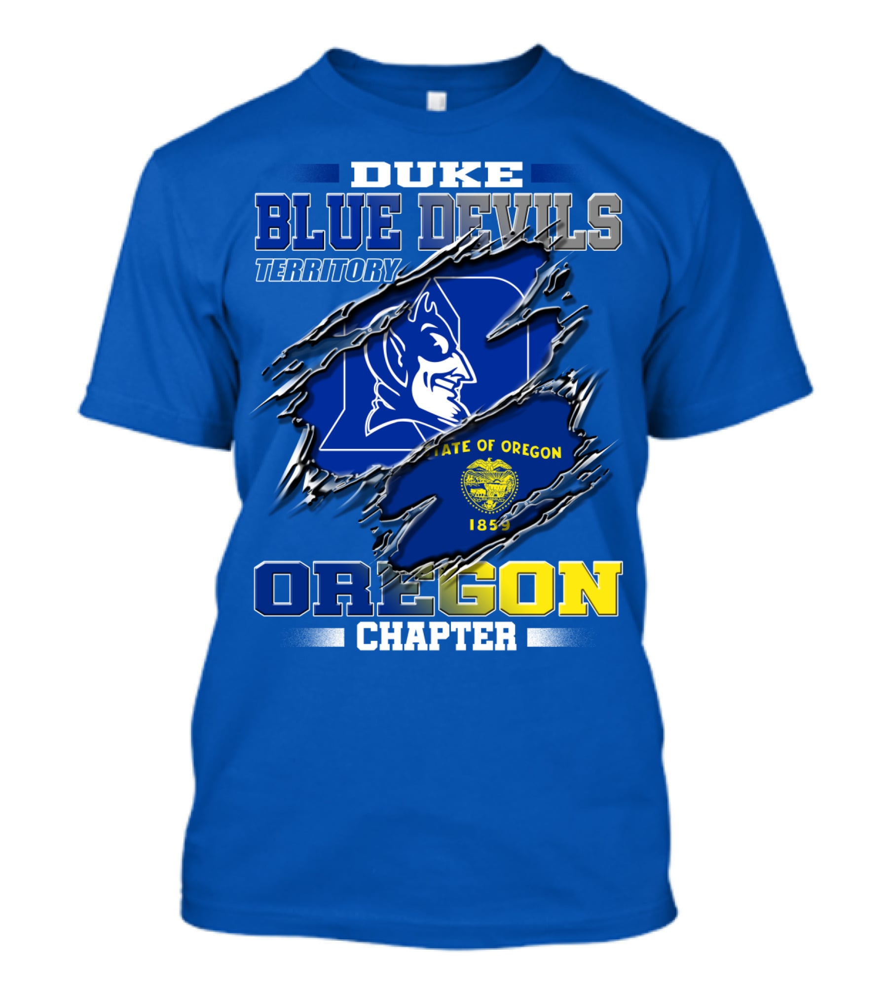 DUKE BLUE DEVILS TERRITORY OREGON CHAPTER STATE OF OREGON 1859 T-Shirt