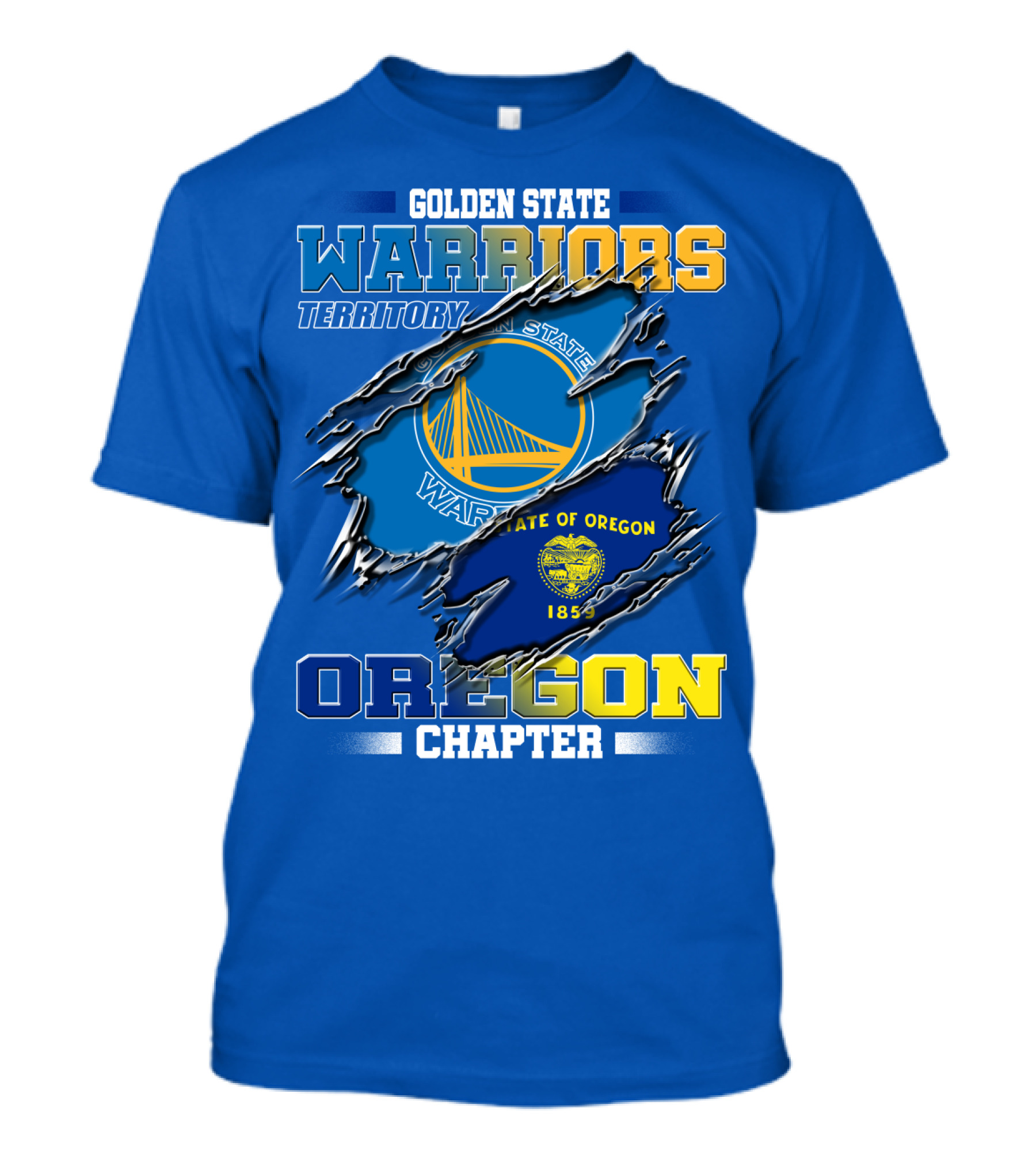 Golden State Warriors Territory State Of Oregon Chapter 1859 T-Shirt