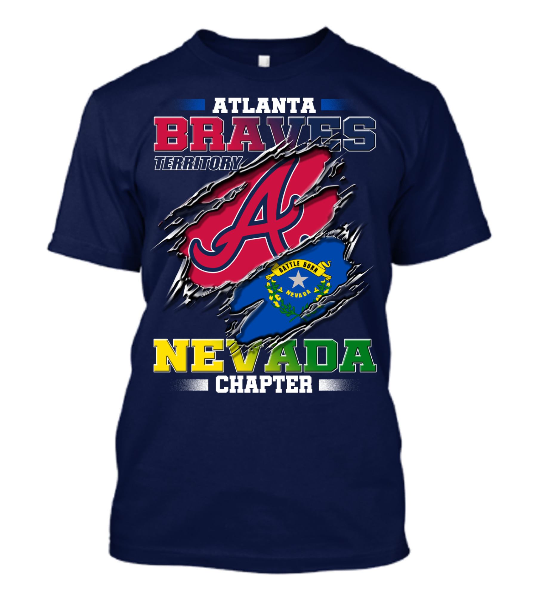 Atlanta Braves Territory Nevada Chapter Battle Born T-Shirt