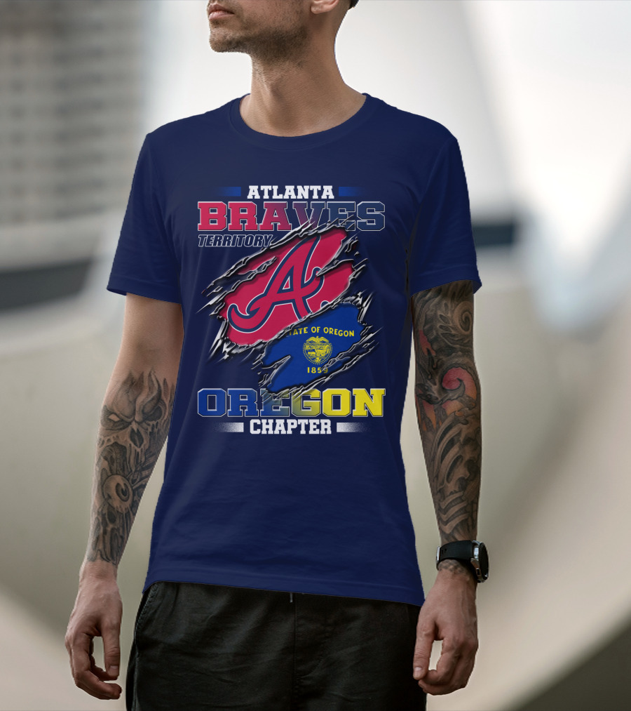 Atlanta Braves Territory Oregon Chapter State Of Oregon 1859 T-Shirt