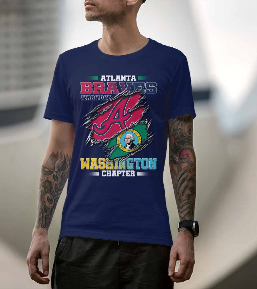 ATLANTA BRAVES TERRITORY WASHINGTON CHAPTER SEAL OF THE STATE OF WASHINGTON 1889 T-Shirt