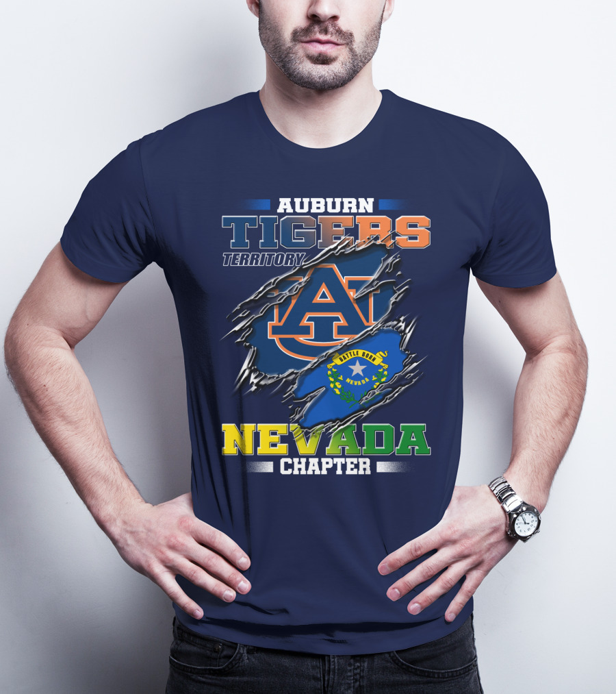 Auburn Tigers Territory Nevada Chapter Battle Born T-Shirt