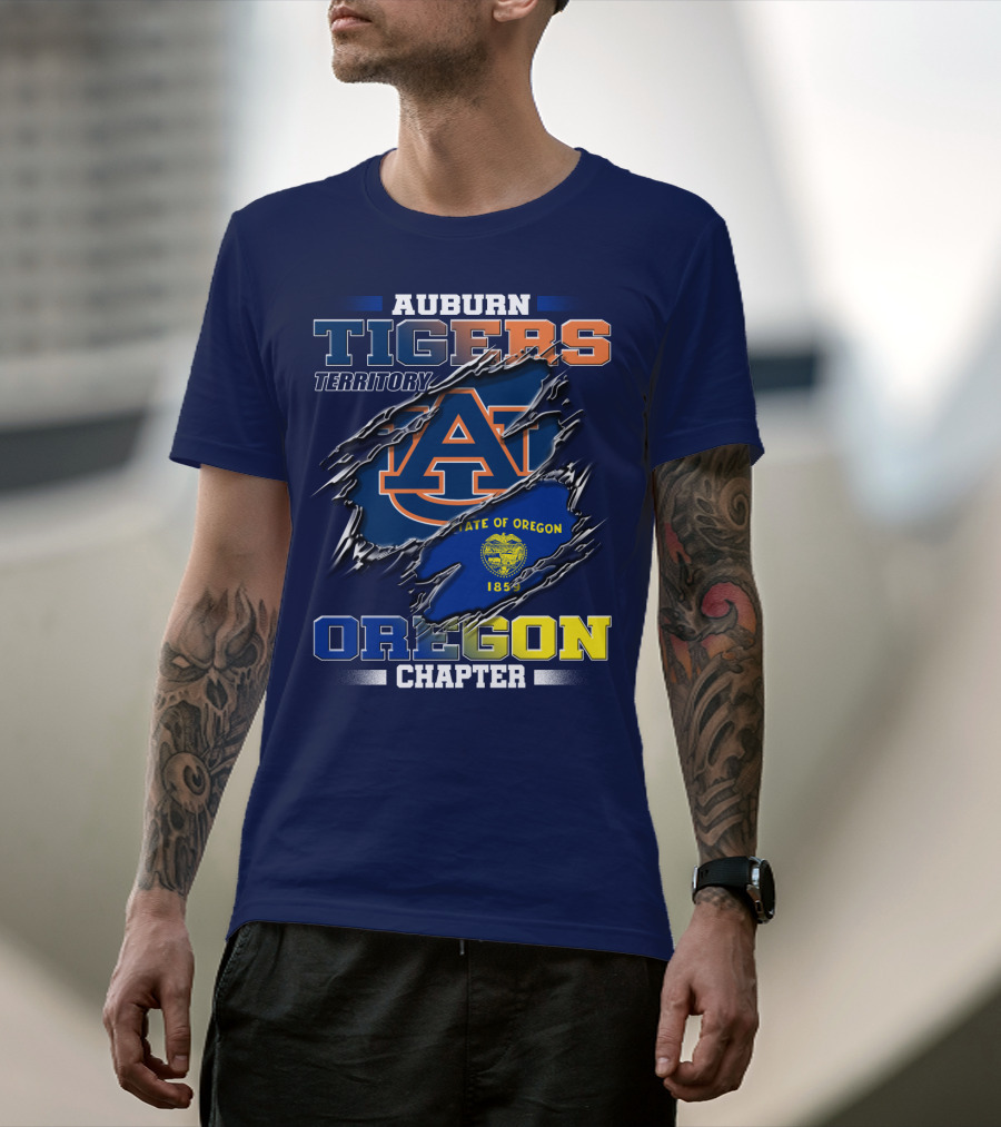 Auburn Tigers Territory Oregon Chapter State Of Oregon Seal T-Shirt