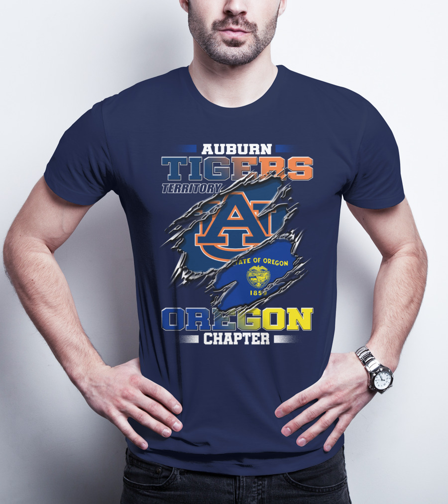 Auburn Tigers Territory Oregon Chapter State Of Oregon Seal T-Shirt