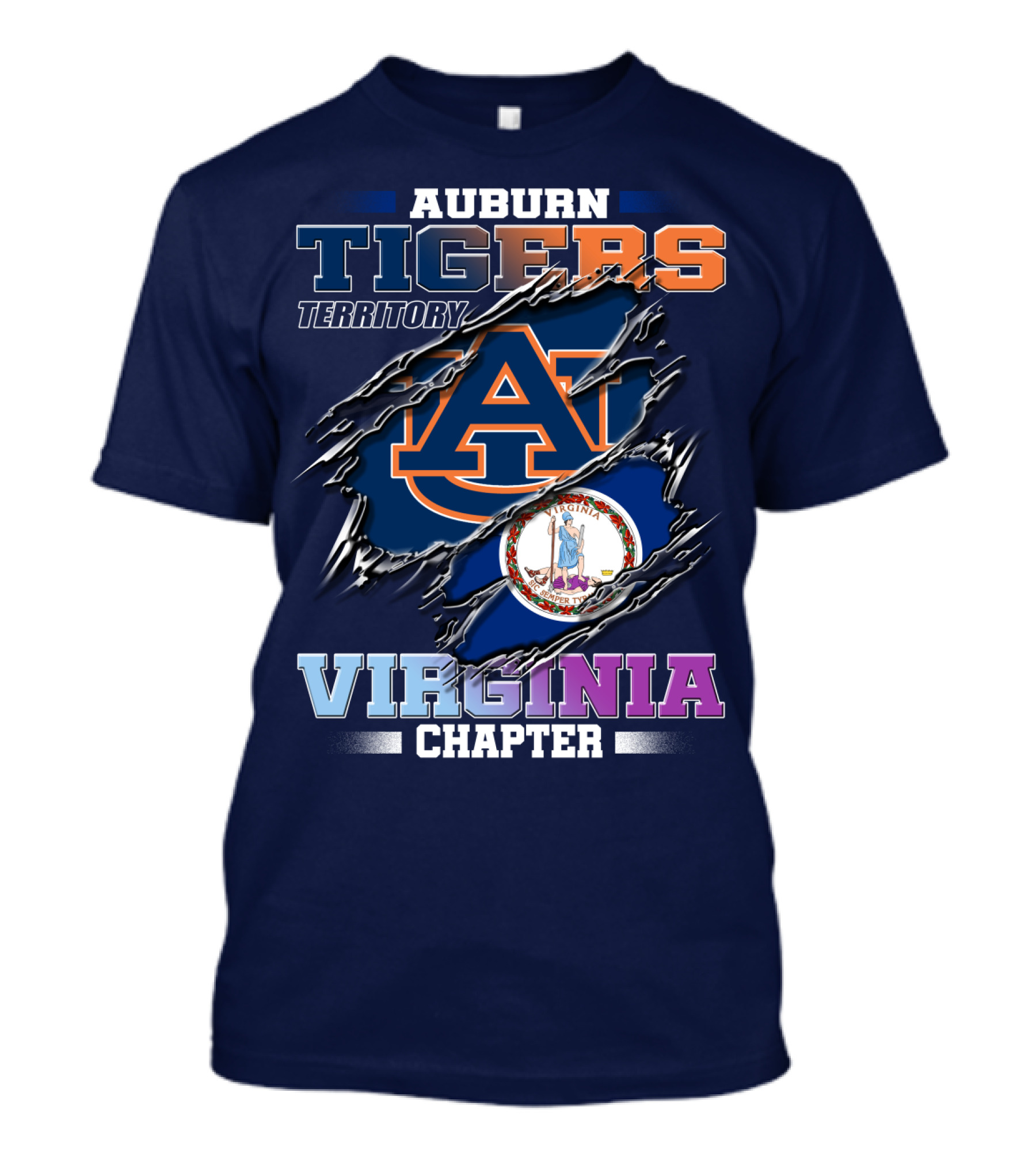 Auburn Tigers Territory Virginia Chapter T-Shirt