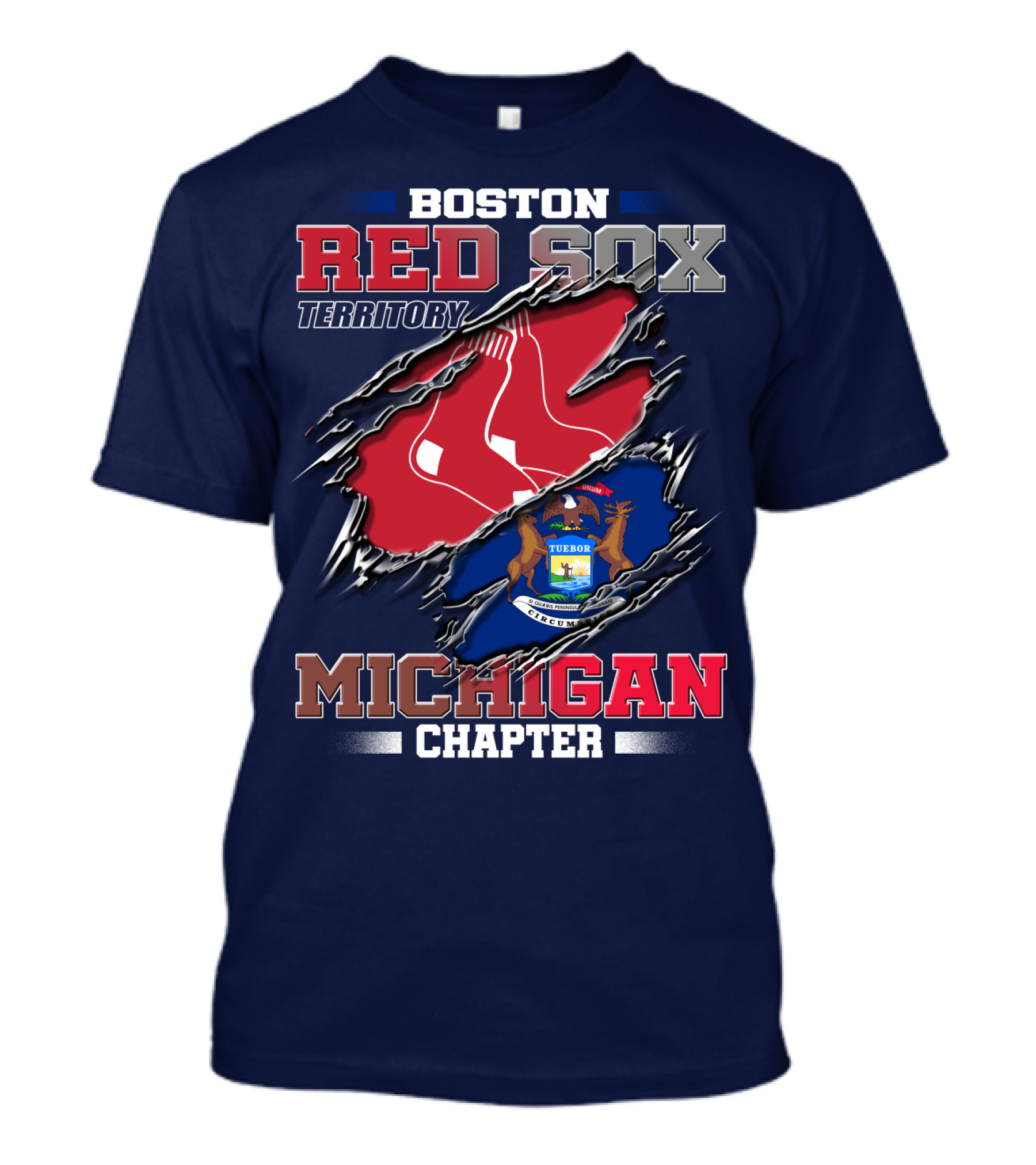 Boston Red Sox Territory Michigan Chapter T-Shirt