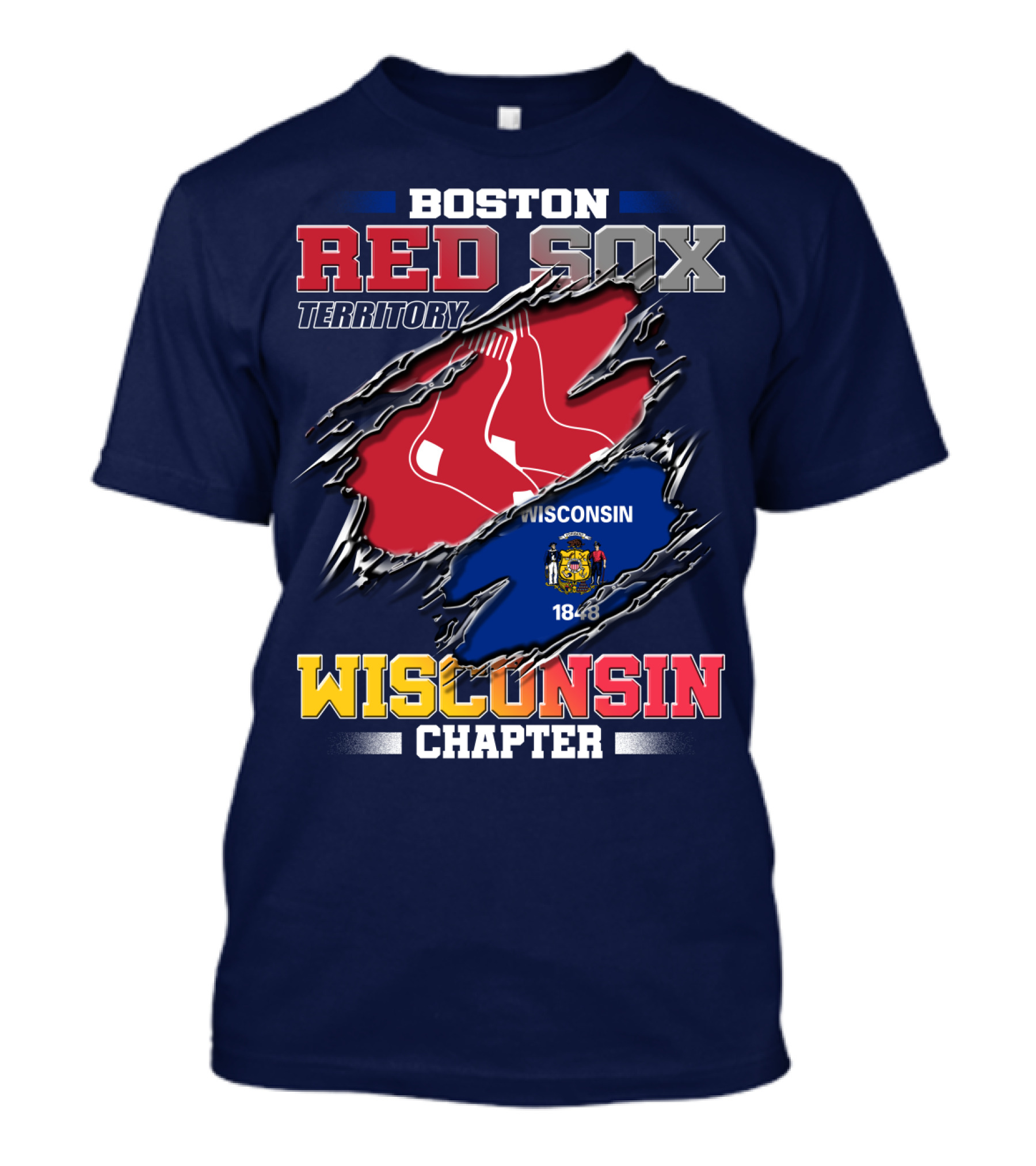 Boston Red Sox Territory Wisconsin Chapter 1848 T-Shirt
