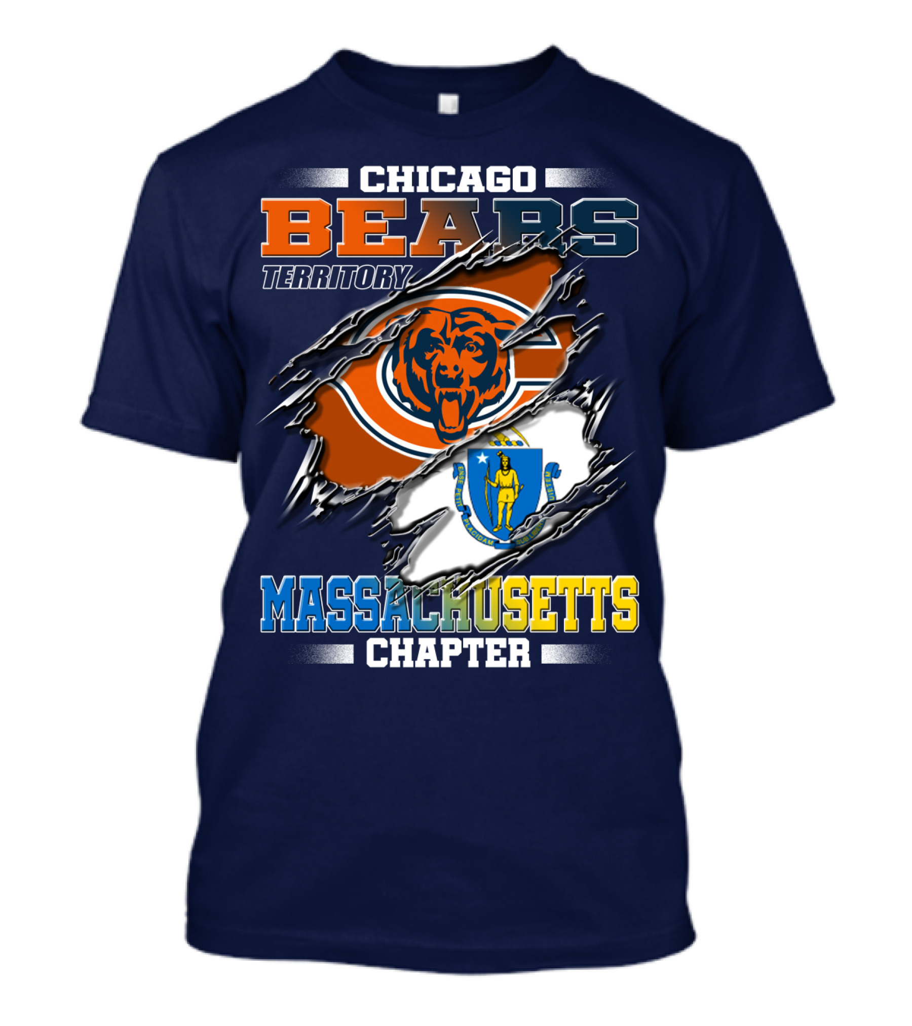 Chicago Bears Territory Massachusetts Chapter T-Shirt