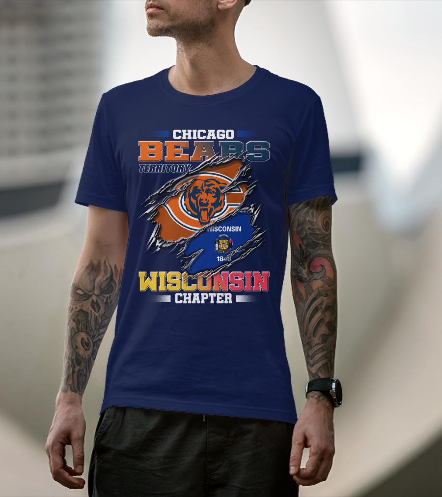 CHICAGO BEARS TERRITORY WISCONSIN CHAPTER 1848 T-Shirt
