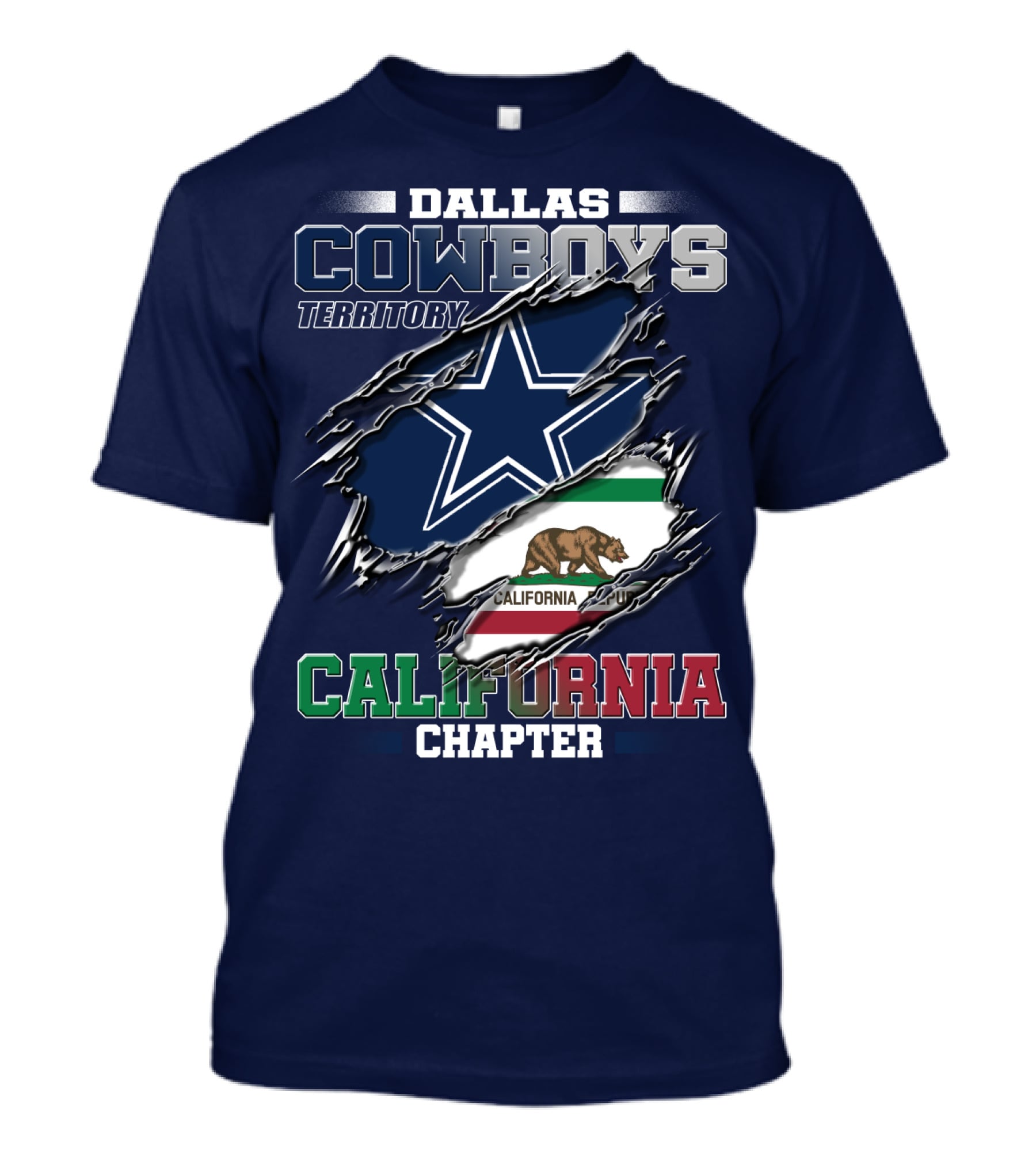 Dallas Cowboys Territory California Chapter T-Shirt