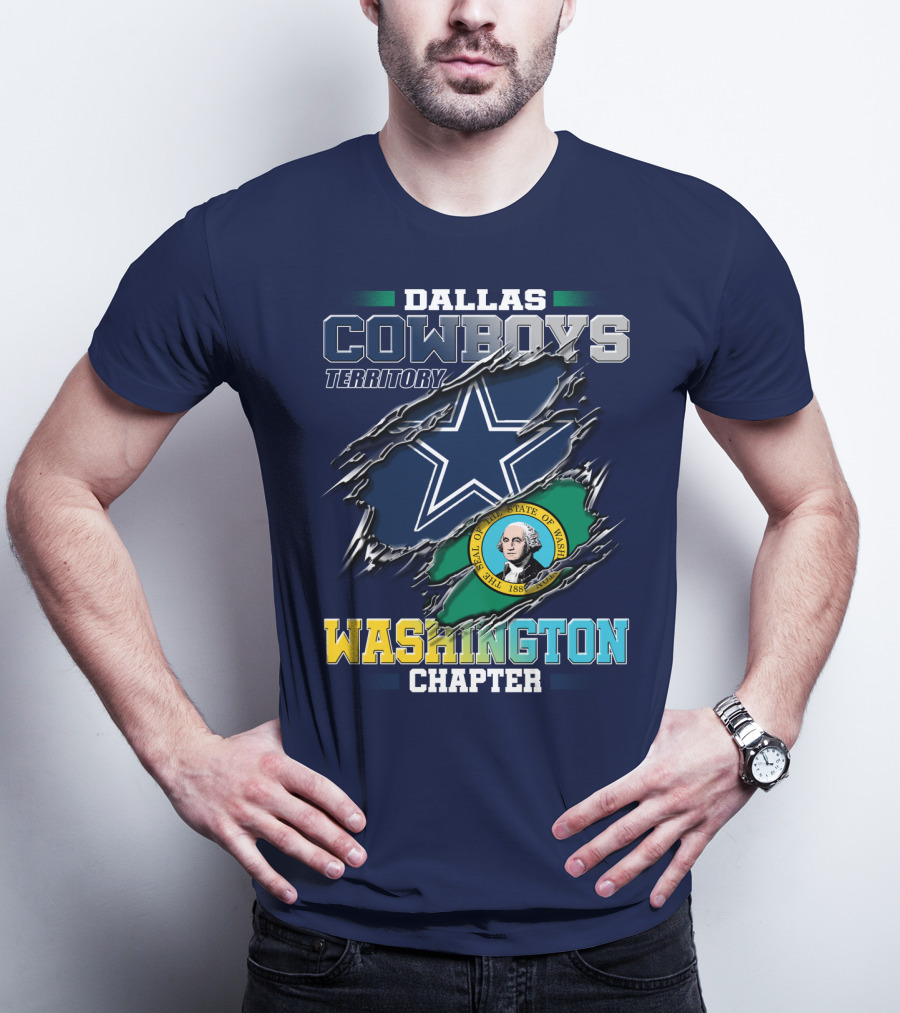 Dallas Cowboys Territory Washington Chapter Seal Of The State Of Washington T-Shirt