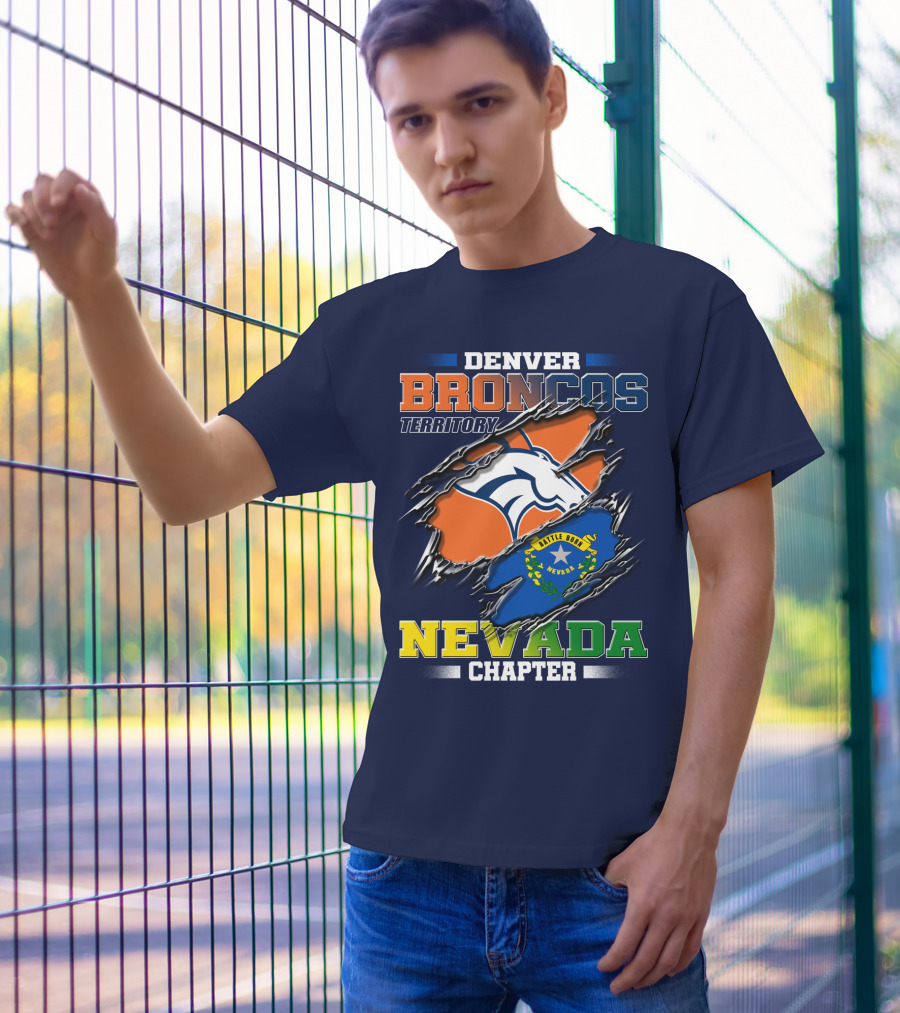 Denver Broncos Territory Nevada Chapter Battle Born T-Shirt