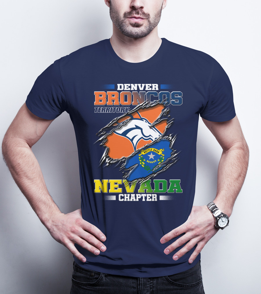 Denver Broncos Territory Nevada Chapter Battle Born T-Shirt