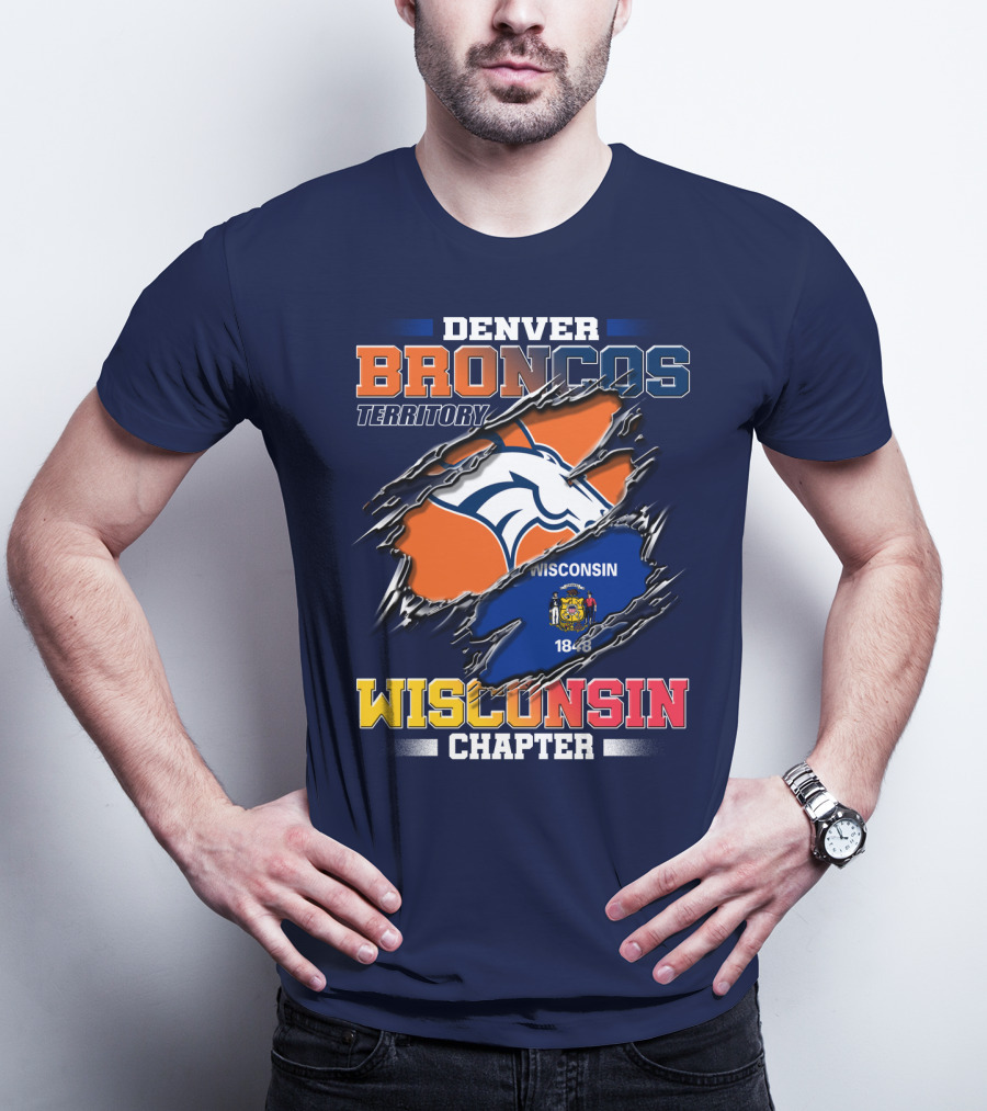Denver Broncos Territory Wisconsin Chapter 1848 T-Shirt