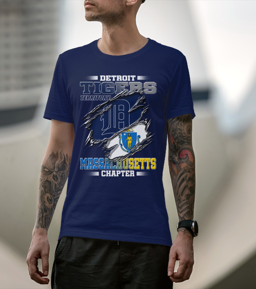 Detroit Tigers Territory Massachusetts Chapter T-Shirt